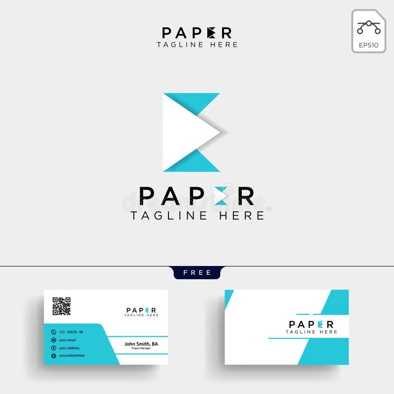 Initial P paper logo stock vector. Illustration of typography - 276686784