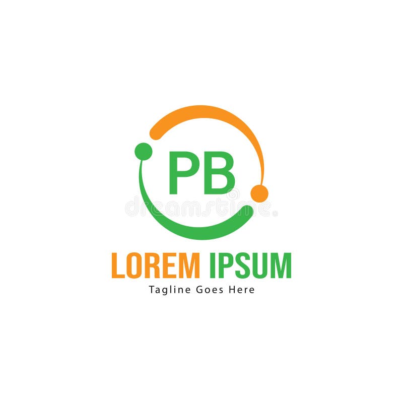 Initial PB Logo Template with Modern Frame. Minimalist PB Letter Logo ...