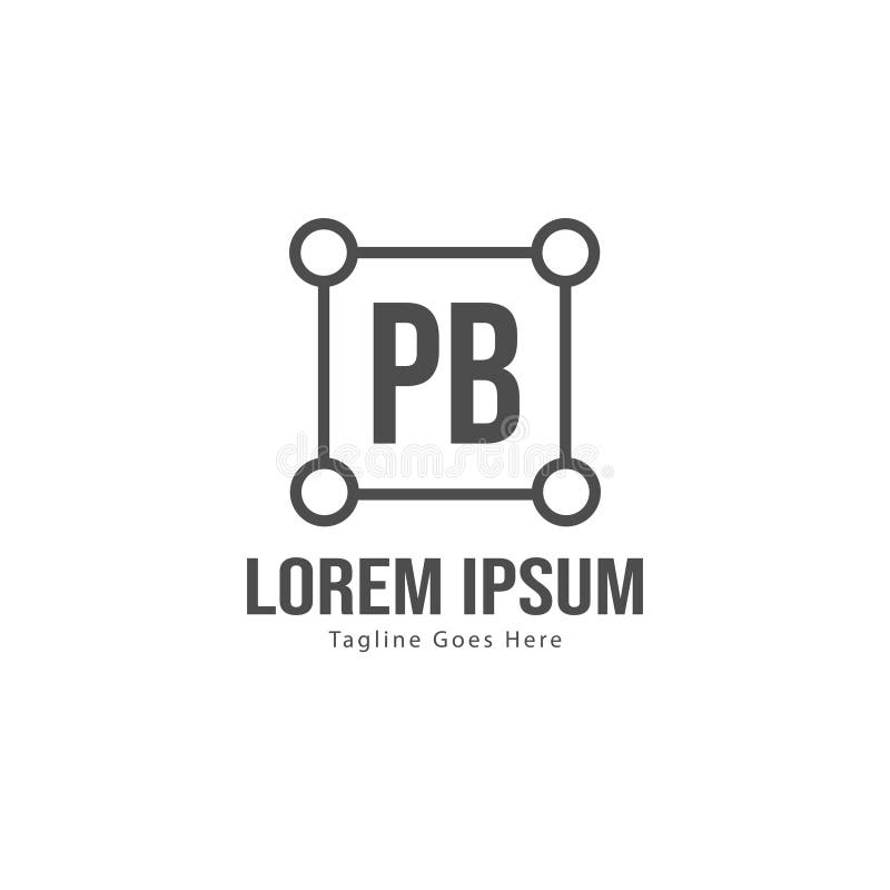 Initial PB Logo Template with Modern Frame. Minimalist PB Letter Logo ...