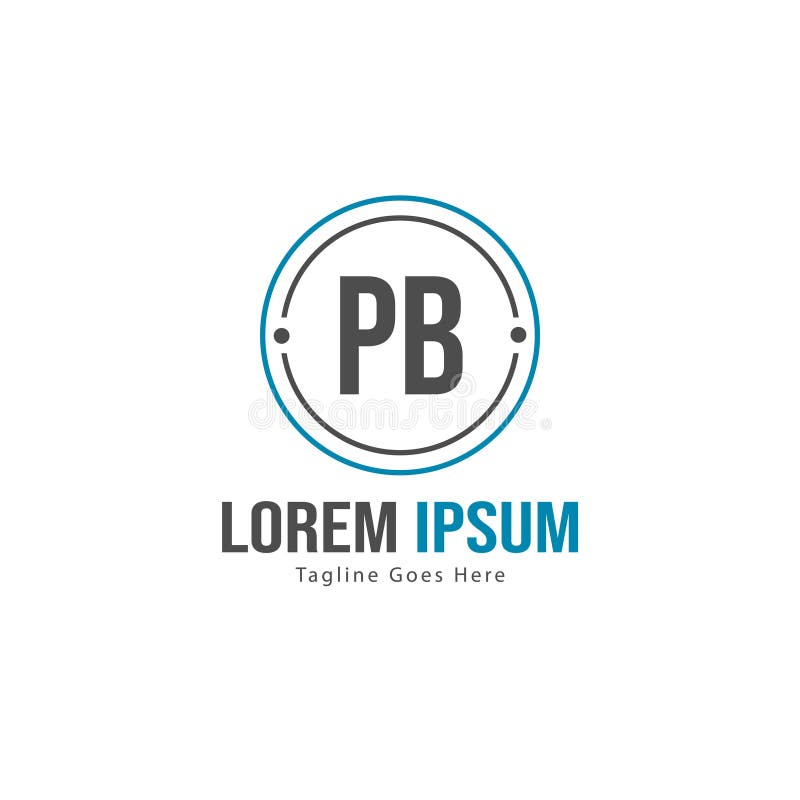 Initial PB Logo Template with Modern Frame. Minimalist PB Letter Logo ...