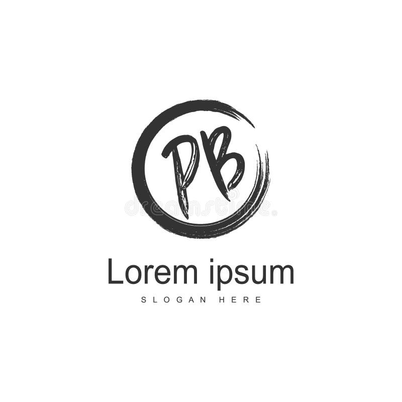 Initial PB Logo Template with Modern Frame. Minimalist PB Letter Logo ...