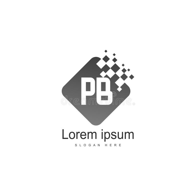Initial PB Logo Template with Modern Frame. Minimalist PB Letter Logo ...
