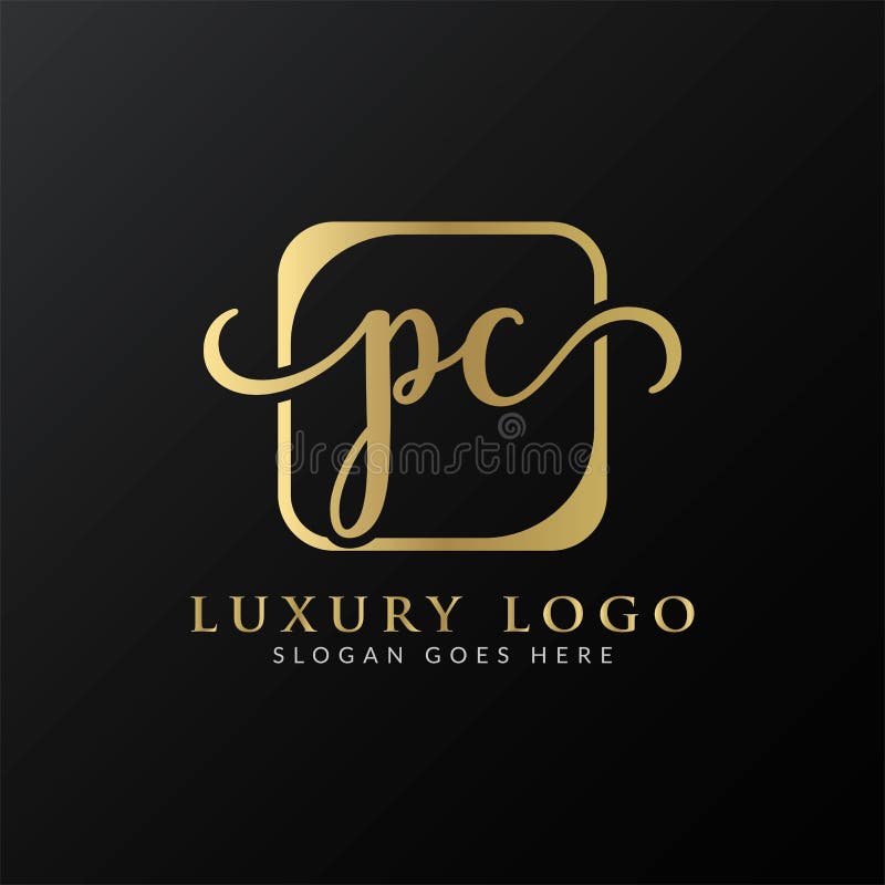 Initial PC Letter Logo Design Modern Typography Vector Template ...