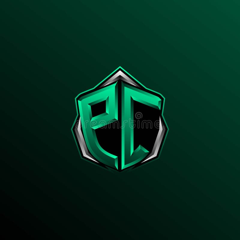 Initial PC Logo Design, Initial PC Logo Design with Circle Style, Logo ...