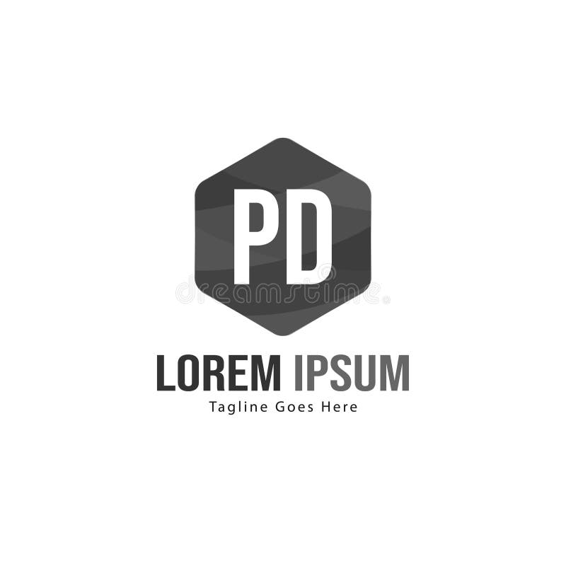 Initial PD Logo Template with Modern Frame. Minimalist PD Letter Logo ...