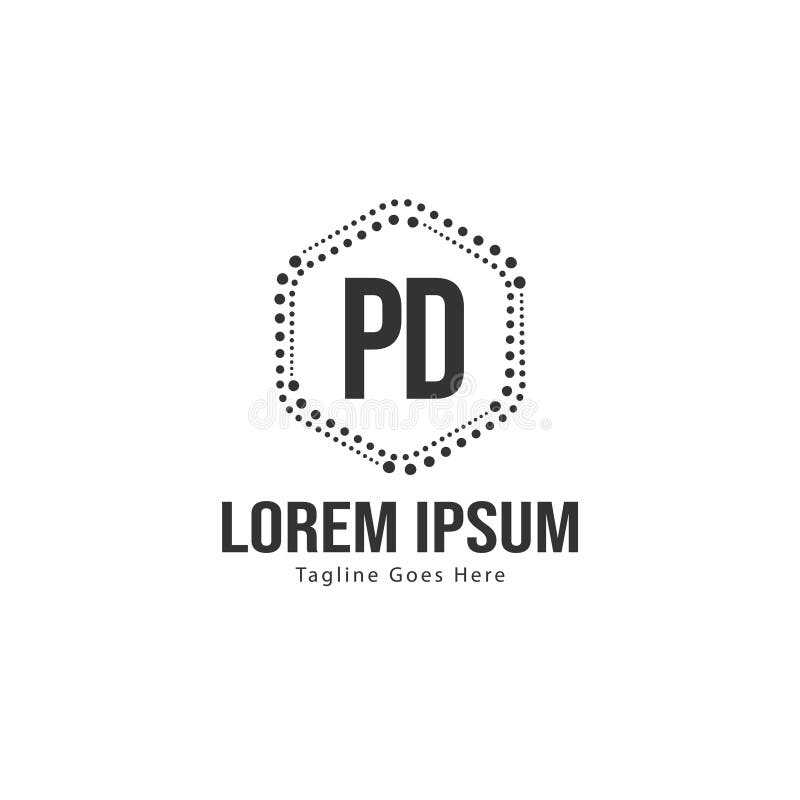 Initial PD Logo Template with Modern Frame. Minimalist PD Letter Logo ...