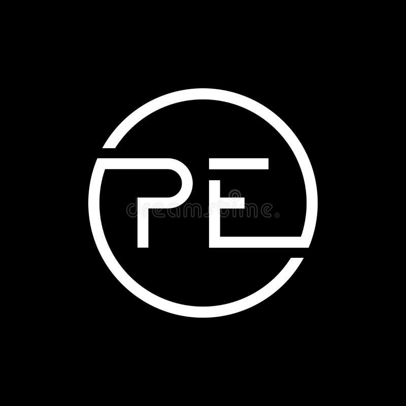 Initial PE Letter Logo Creative Typography Vector Template. Creative ...