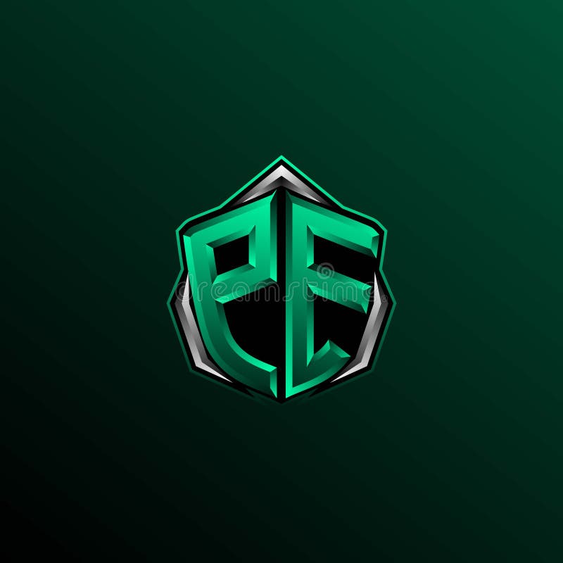 Initial PE Logo Design, Initial PE Logo Design with Circle Style, Logo ...