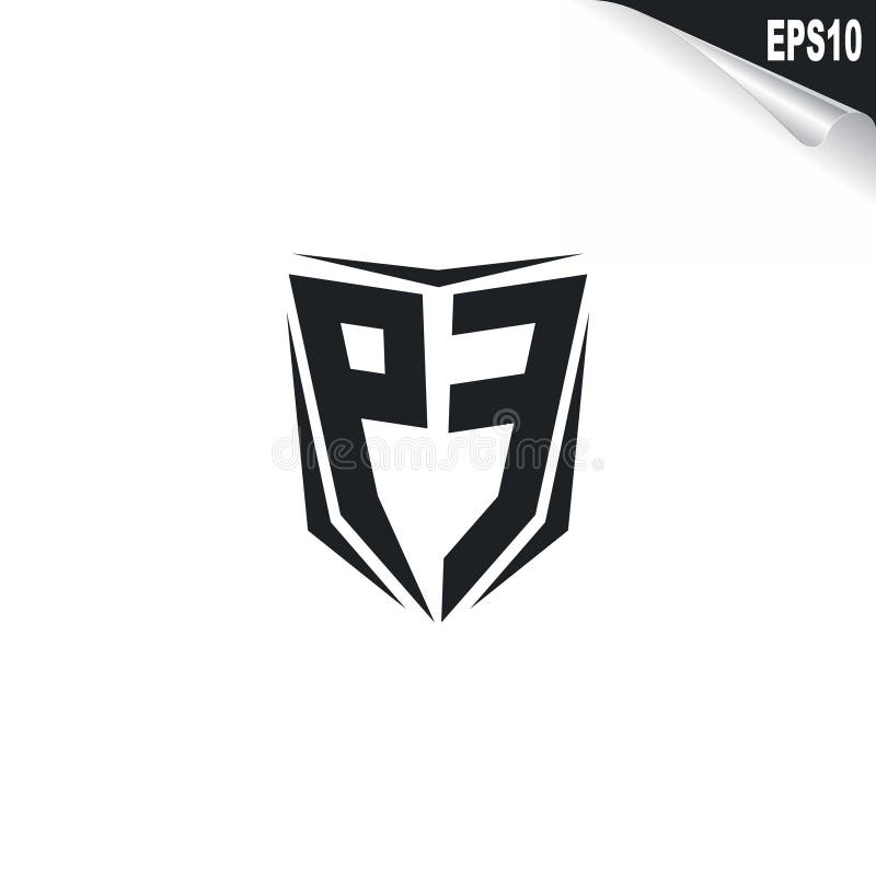 Initial PE Logo Design with Shield Style, Logo Business Branding Stock ...