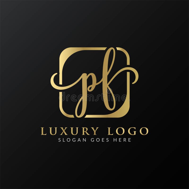 Initial PF Letter Logo Design Modern Typography Vector Template ...