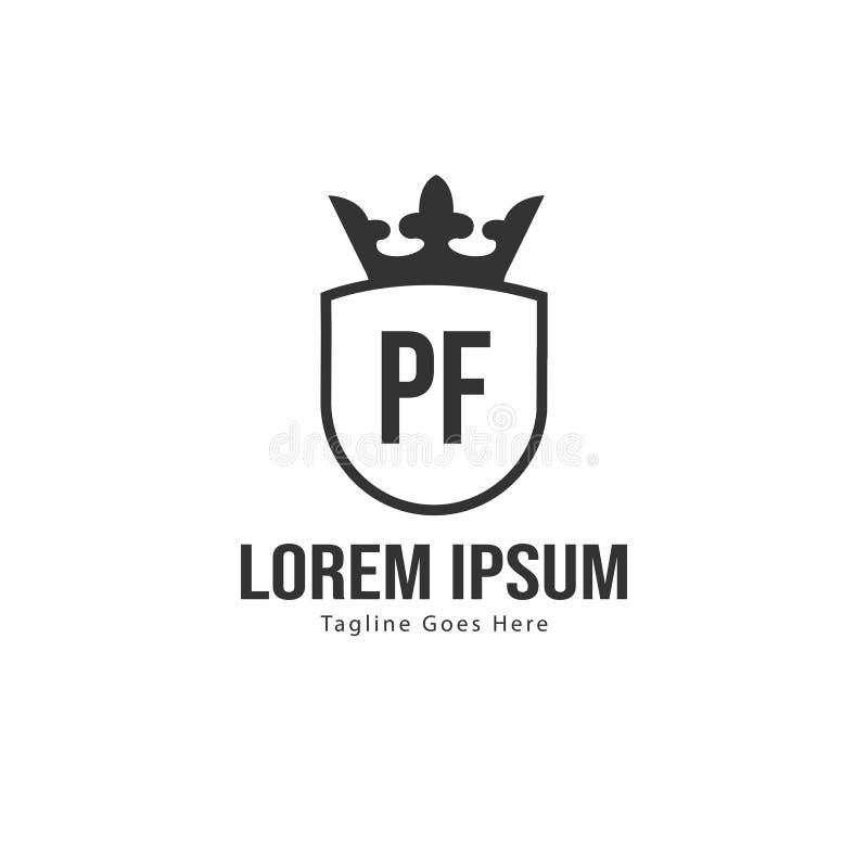 Initial PF Logo Template with Modern Frame. Minimalist PF Letter Logo ...