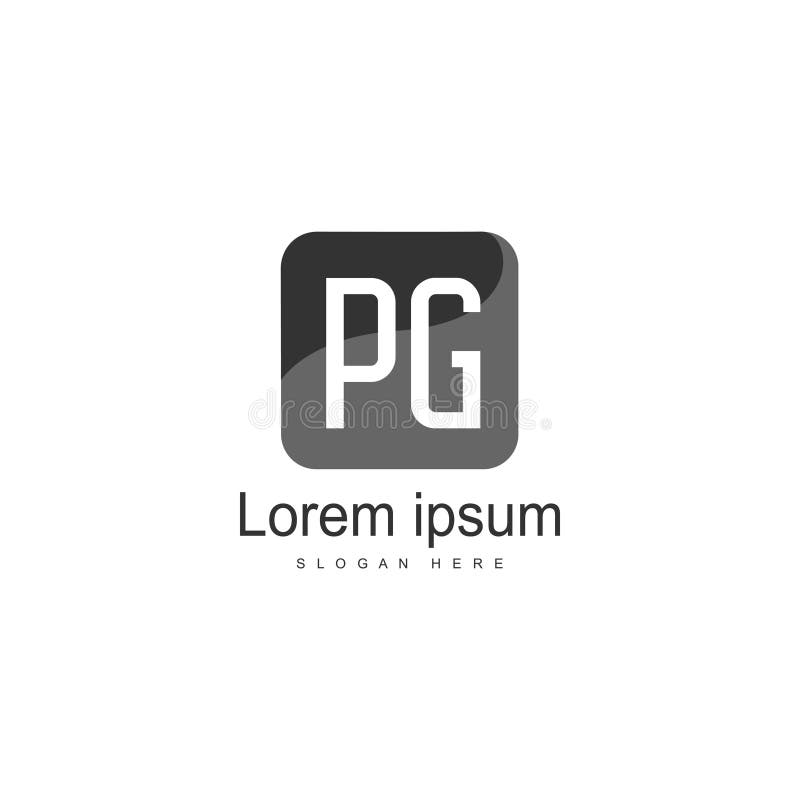 Initial PG Logo Template with Modern Frame. Minimalist PG Letter Logo ...