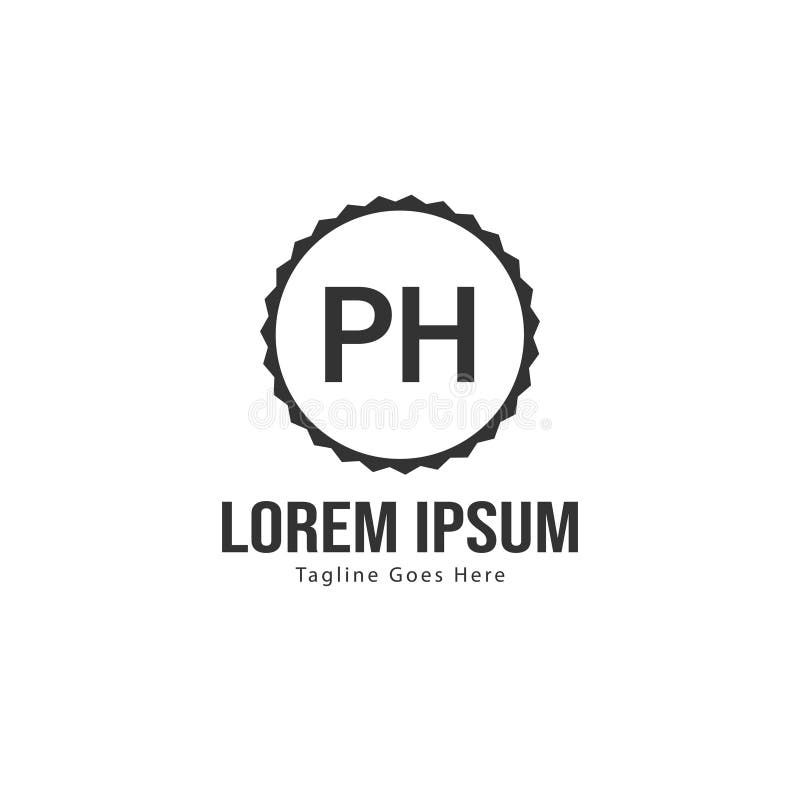 Initial PH Logo Template with Modern Frame. Minimalist PH Letter Logo ...