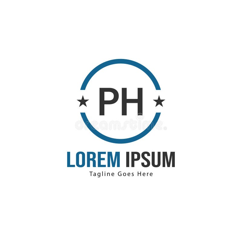 Initial PH Logo Template with Modern Frame. Minimalist PH Letter Logo ...