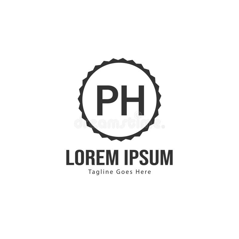 Initial PH Logo Template with Modern Frame. Minimalist PH Letter Logo ...