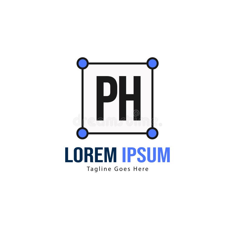 Initial PH Logo Template with Modern Frame. Minimalist PH Letter Logo ...