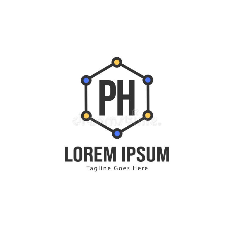 Initial PH Logo Template with Modern Frame. Minimalist PH Letter Logo ...