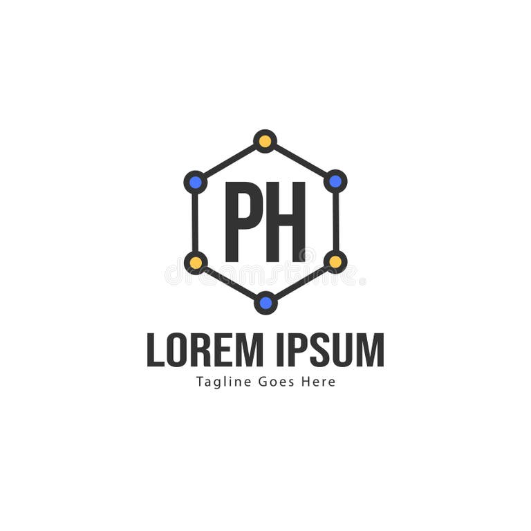 Initial PH Logo Template with Modern Frame. Minimalist PH Letter Logo ...