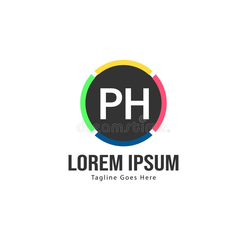 Initial PH Logo Template with Modern Frame. Minimalist PH Letter Logo ...