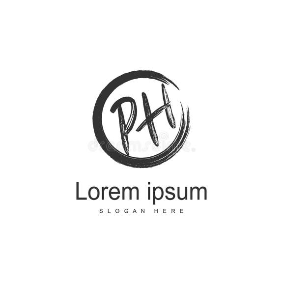 Initial PH Logo Template with Modern Frame. Minimalist PH Letter Logo ...
