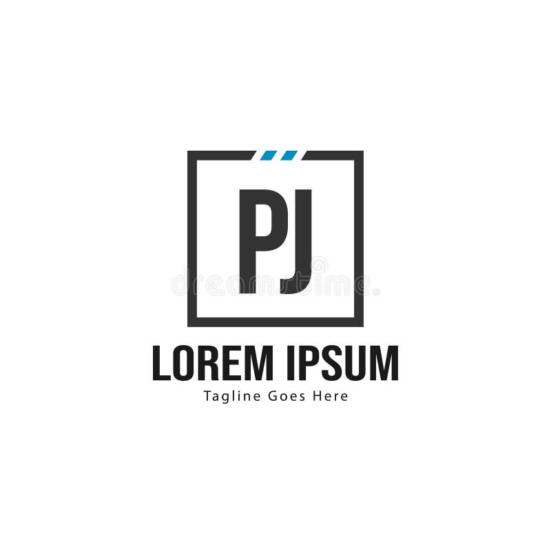 Initial PJ Logo Template with Modern Frame. Minimalist PJ Letter Logo ...