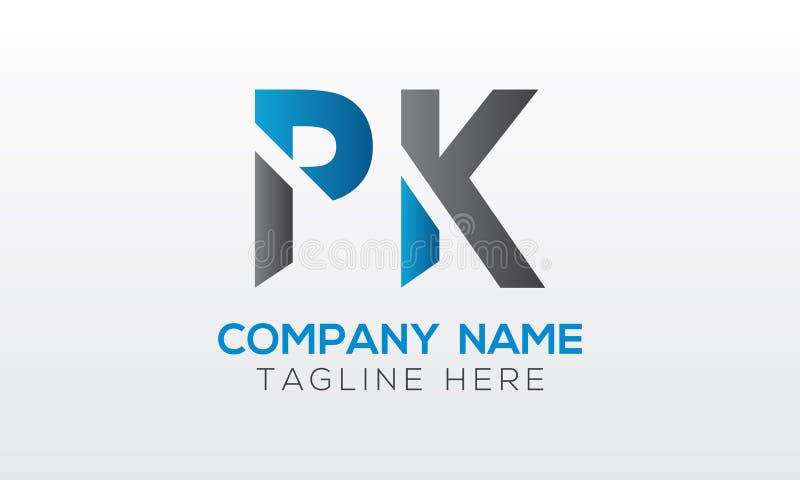 Initial PK Letter Logo with Creative Modern Business Typography Vector ...