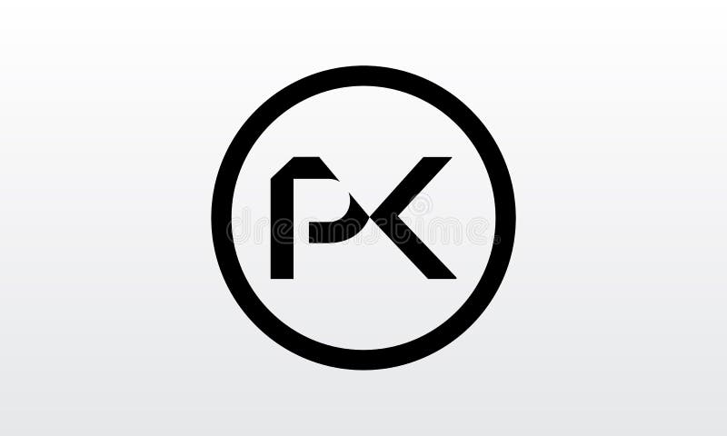 Initial PK Letter Logo with Creative Modern Business Typography Vector ...