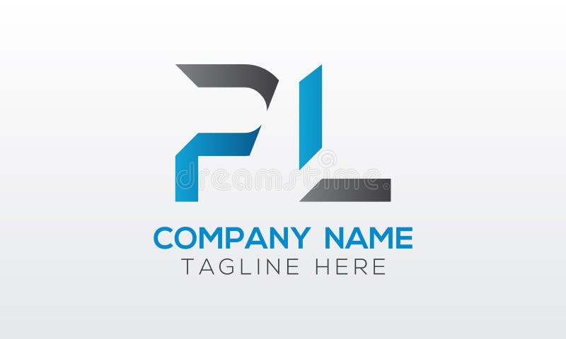 Initial PL Letter Logo with Creative Modern Business Typography Vector ...