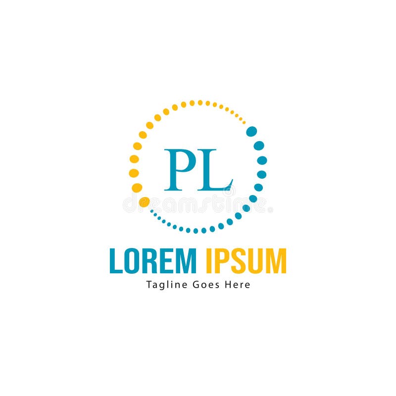 Initial PL Logo Template with Modern Frame. Minimalist PL Letter Logo ...