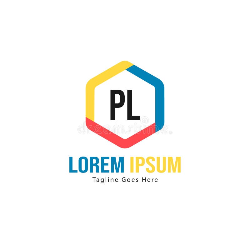 Initial PL Logo Template with Modern Frame. Minimalist PL Letter Logo ...