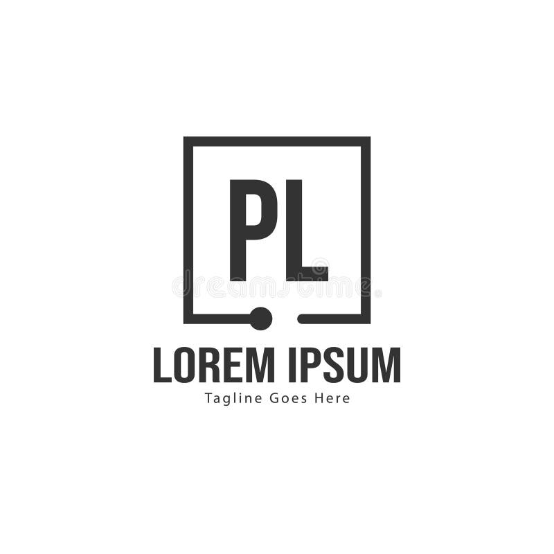 Initial PL Logo Template with Modern Frame. Minimalist PL Letter Logo ...