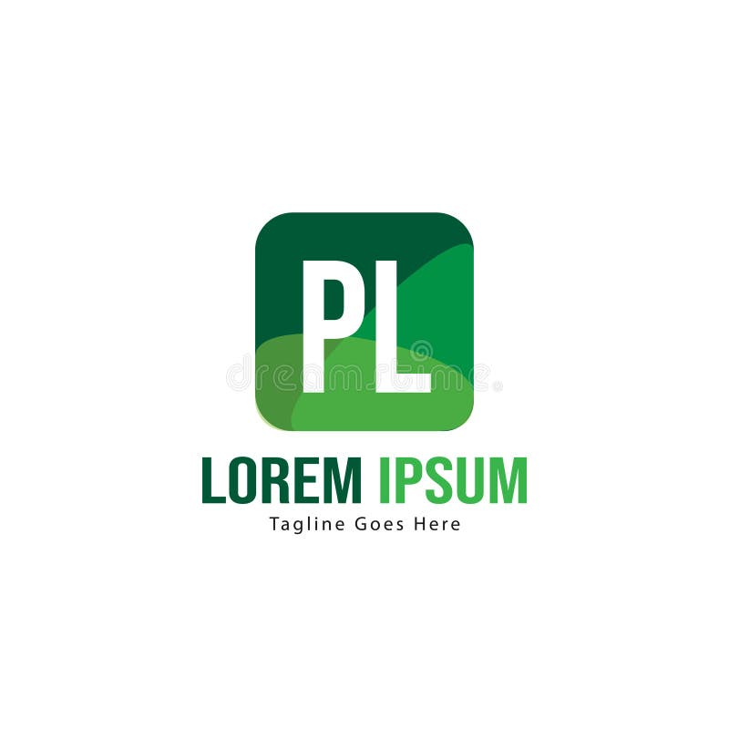 Initial PL Logo Template with Modern Frame. Minimalist PL Letter Logo ...