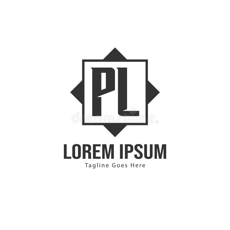 Initial PL Logo Template with Modern Frame. Minimalist PL Letter Logo ...