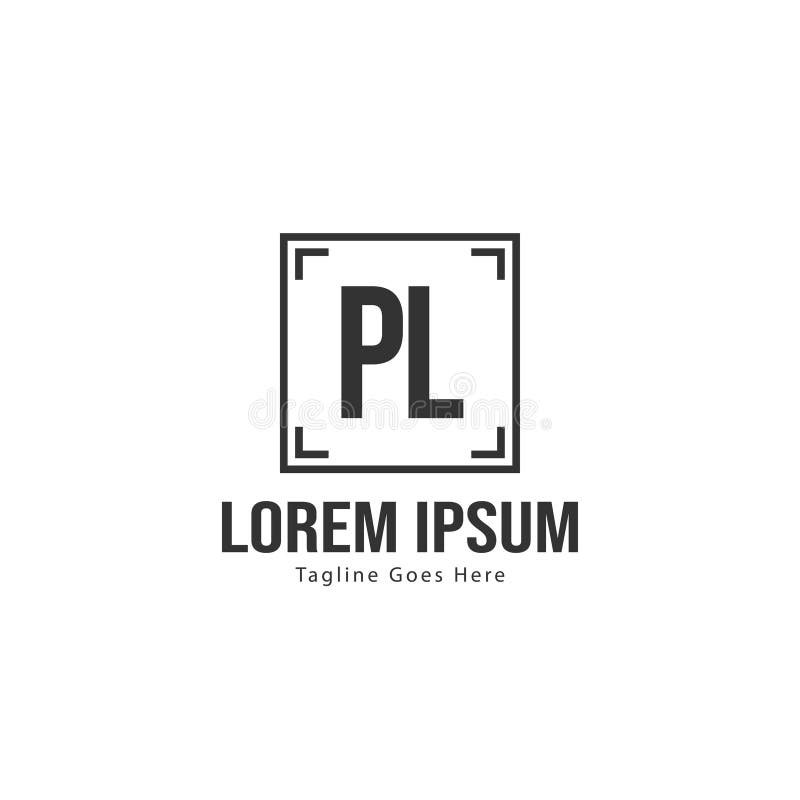 Initial PL Logo Template with Modern Frame. Minimalist PL Letter Logo ...