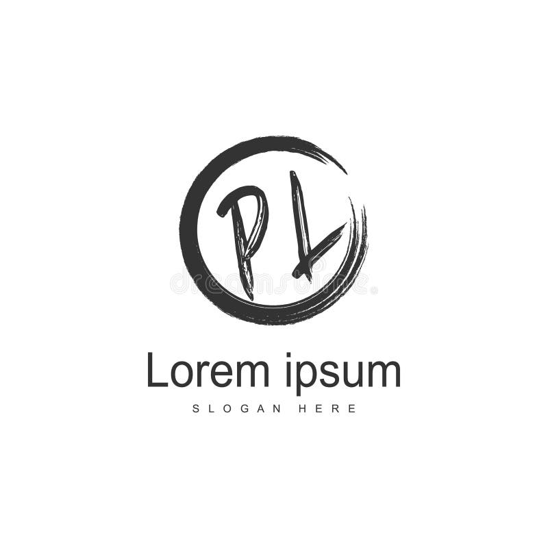 Initial PL Logo Template with Modern Frame. Minimalist PL Letter Logo ...