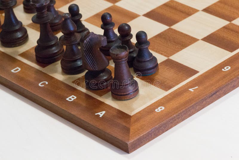Chess Initial State. White Figures. Black Chess Figures Stock Image ...