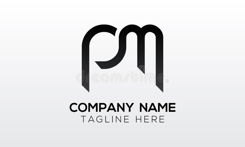 Initial PM Letter Logo with Creative Modern Business Typography Vector ...