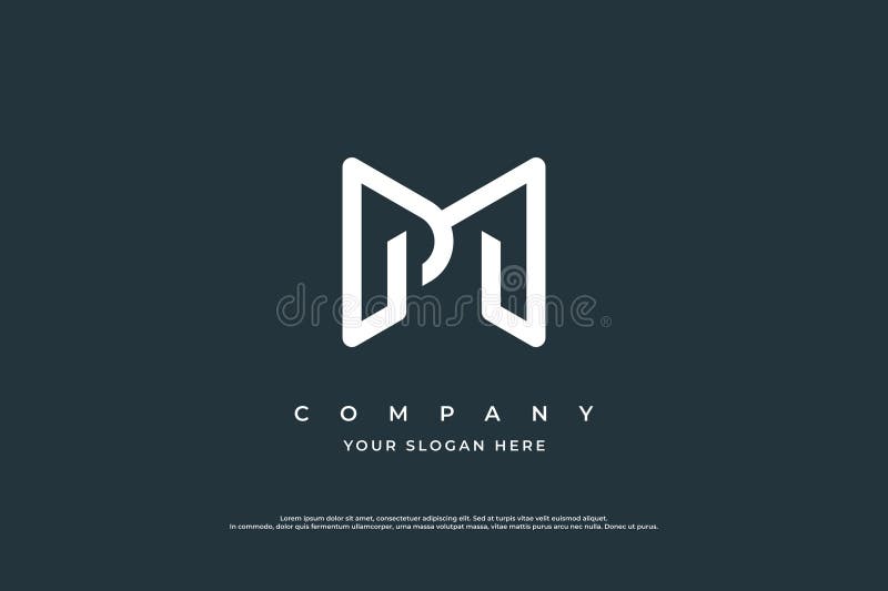 Initial PM Monogram Logo Design Vector Stock Vector - Illustration of ...