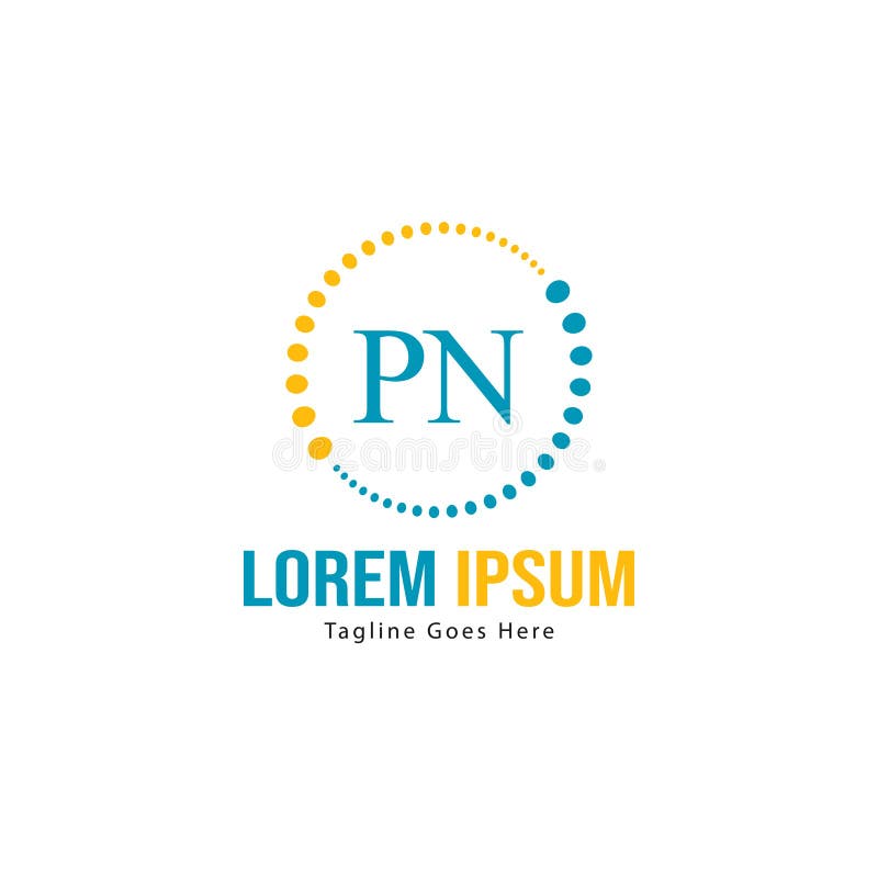 Initial PN Logo Template with Modern Frame. Minimalist PN Letter Logo ...
