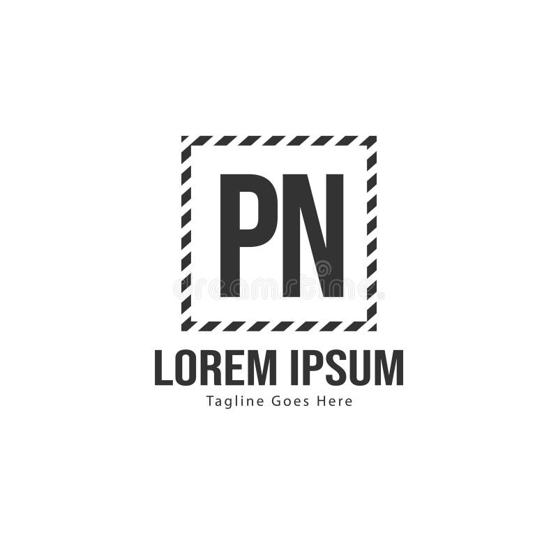Initial PN Logo Template with Modern Frame. Minimalist PN Letter Logo ...