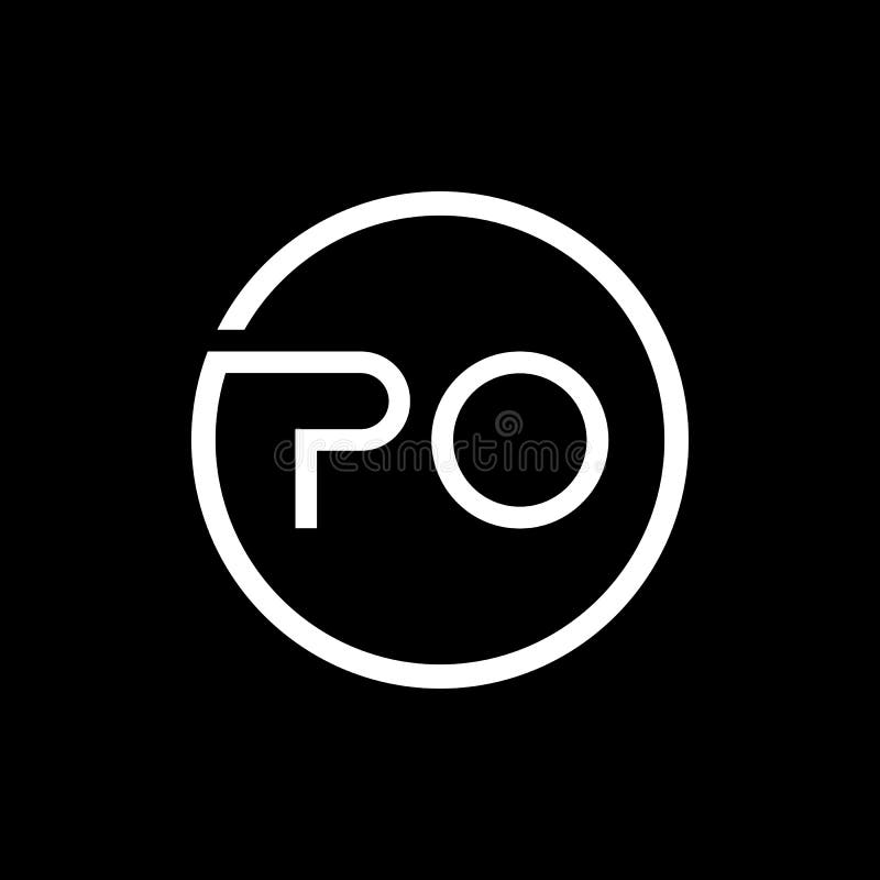 Initial PO Letter Logo Creative Typography Vector Template. Creative ...