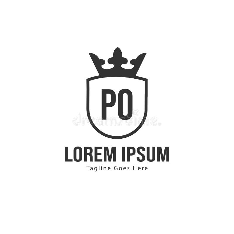 Initial PO Logo Template with Modern Frame. Minimalist PO Letter Logo ...