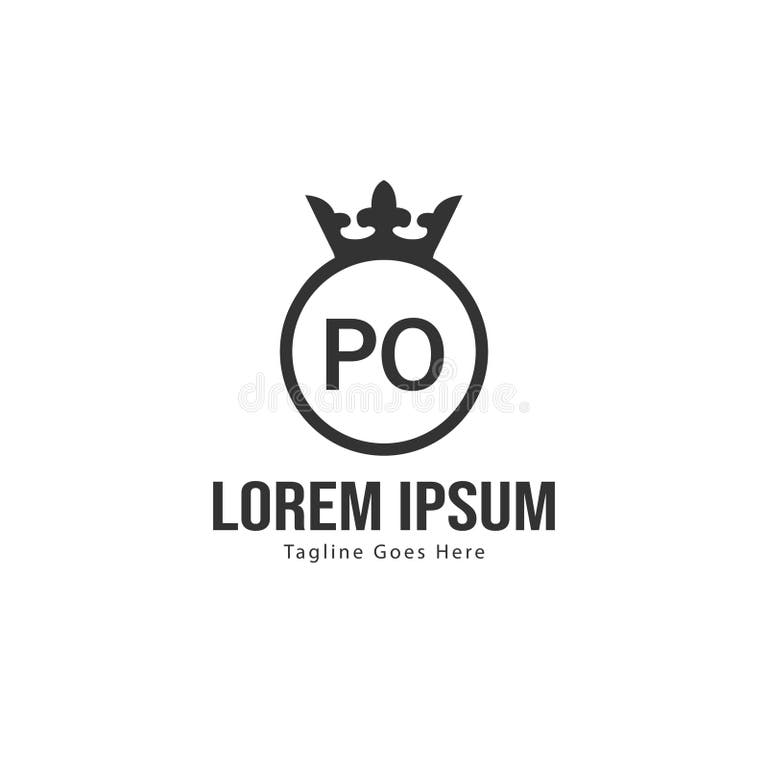 Initial PO Logo Template with Modern Frame. Minimalist PO Letter Logo ...