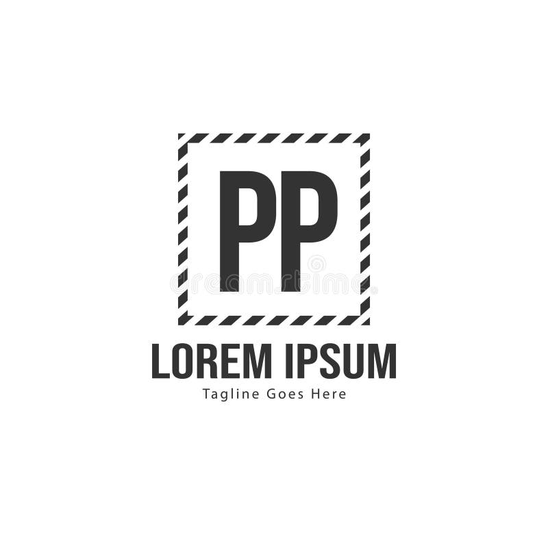 Initial PP Logo Template with Modern Frame. Minimalist PP Letter Logo ...