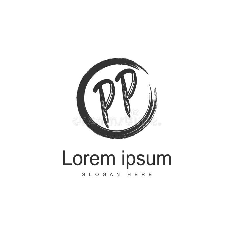 Initial PP Logo Template with Modern Frame. Minimalist PP Letter Logo ...