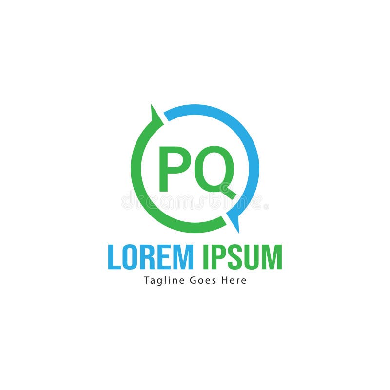 Initial PQ Logo Template with Modern Frame. Minimalist PQ Letter Logo ...