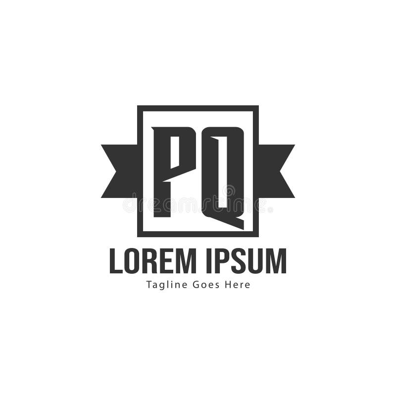 Initial PQ Logo Template with Modern Frame. Minimalist PQ Letter Logo ...