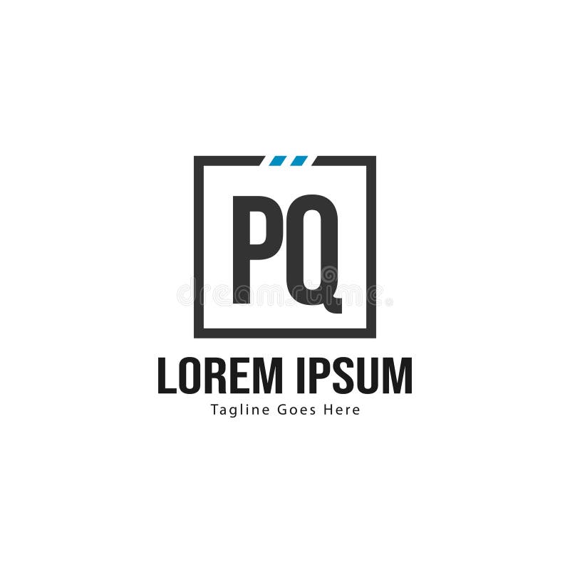 Initial PQ Logo Template with Modern Frame. Minimalist PQ Letter Logo ...