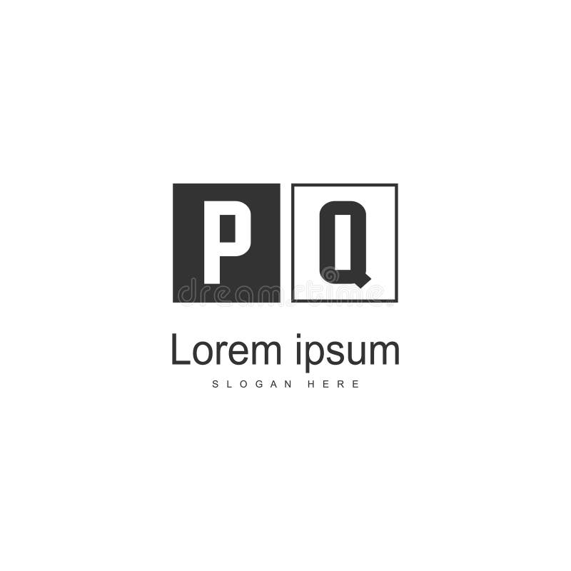 Initial PQ Logo Template with Modern Frame. Minimalist PQ Letter Logo ...