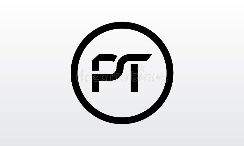Initial PT Letter Logo with Creative Modern Business Typography Vector ...